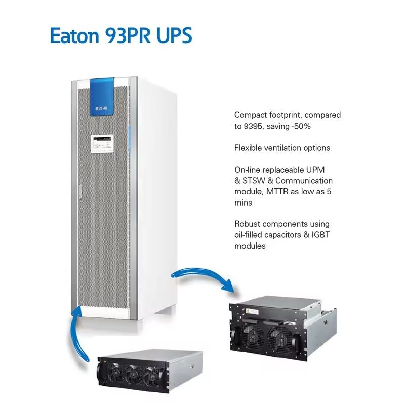 UPS เครื่องสำรองไฟฟ้าแบบออนไลน์ 600 kVA แรงดันไฟฟ้า 380/400/415 Vac ...